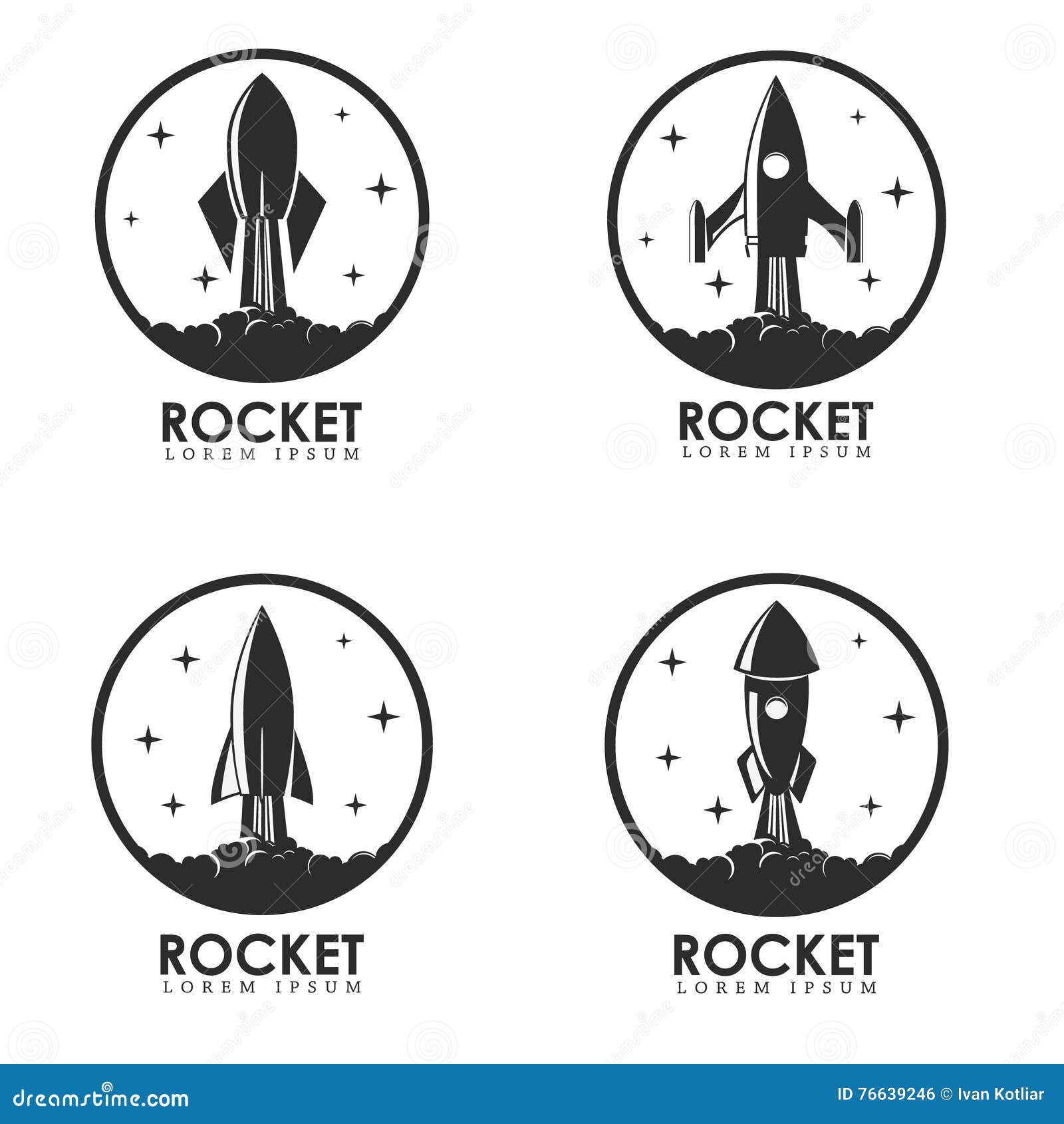 Rocket. Set of Logo Templates with Rocket Launch Stock Vector ... Rocket. Set of Logo Templates with Rocket Launch Stock Vector ...