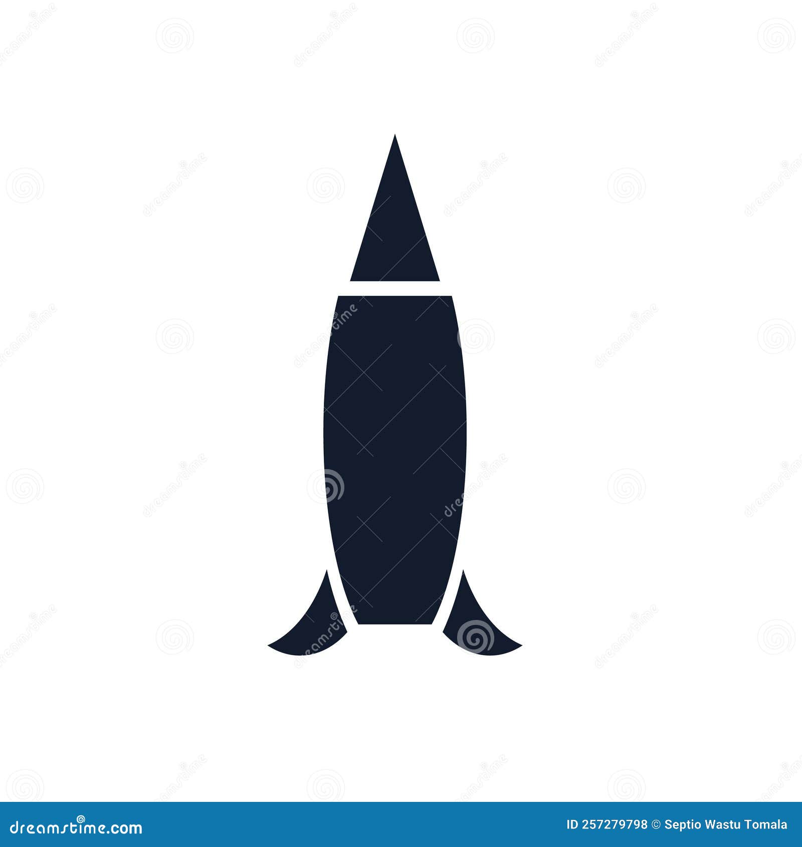 Rocket Shape Black and White Illustration Design Stock Illustration ...
