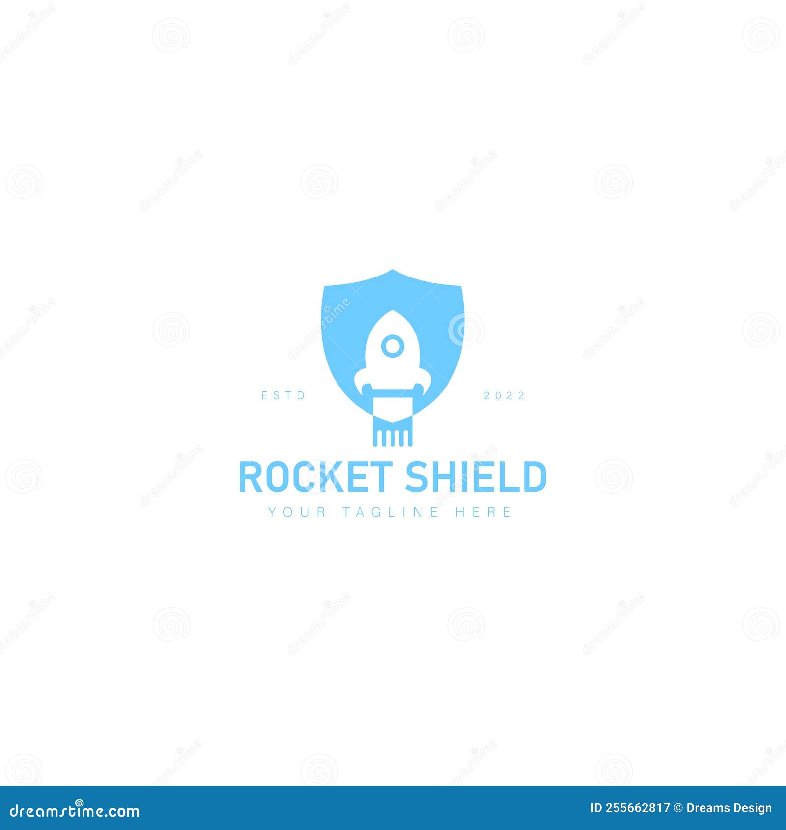 Rocket with Shield Logo Design Illustration Icon Stock Vector ...