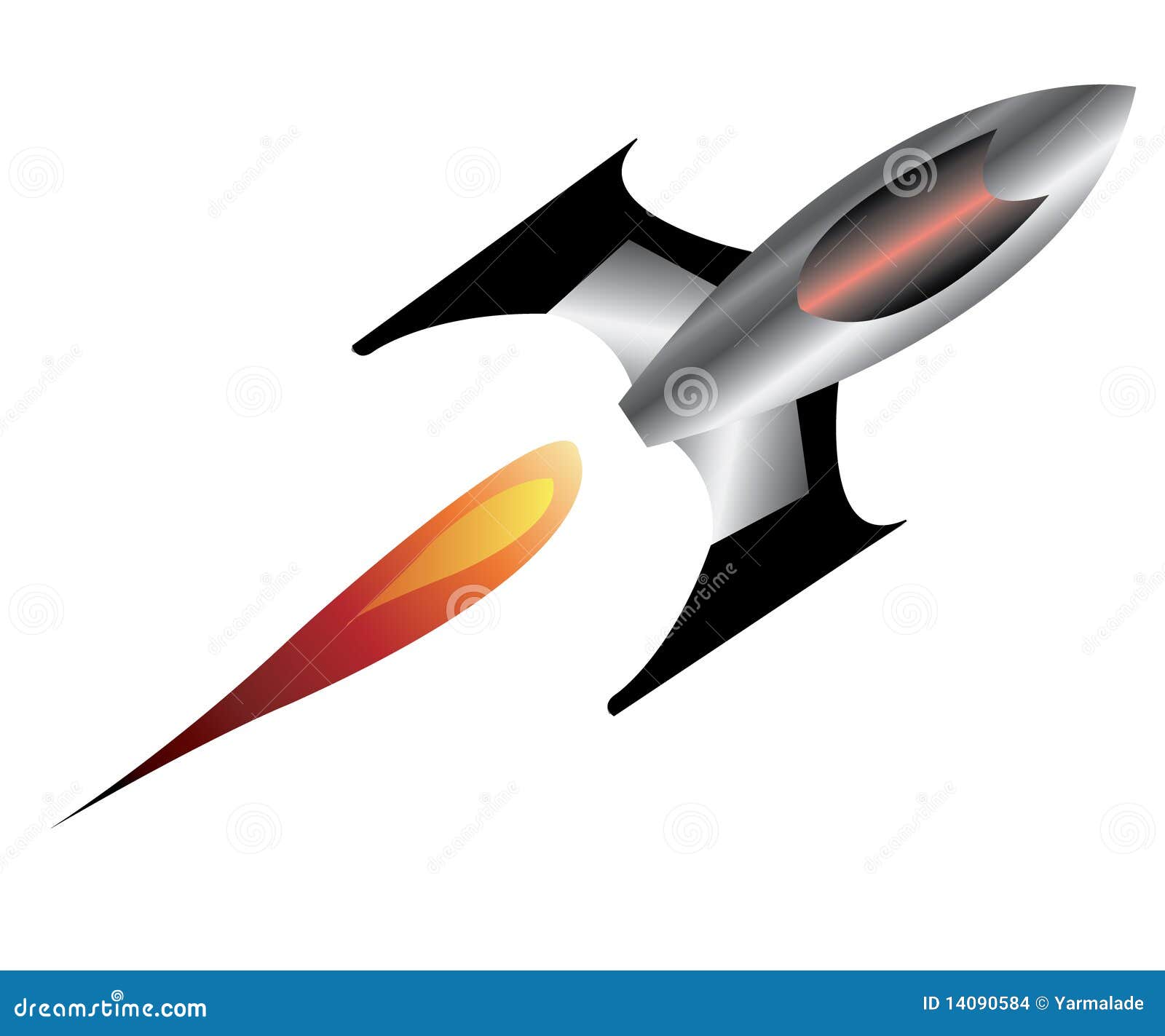 Rocket Ship Abstractionism. Space Black Rocket Launch. Project Start Up ...