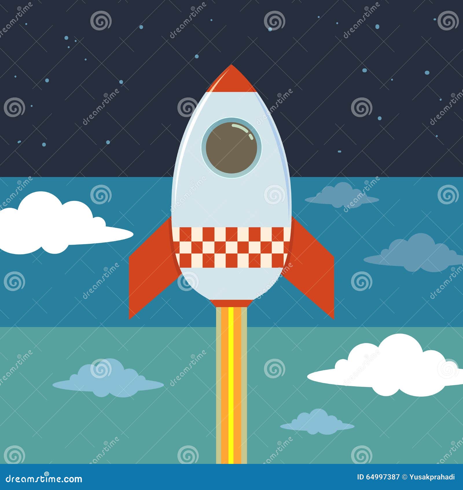 Kid Blasting Through Outer Space Cartoon Vector | CartoonDealer.com ...