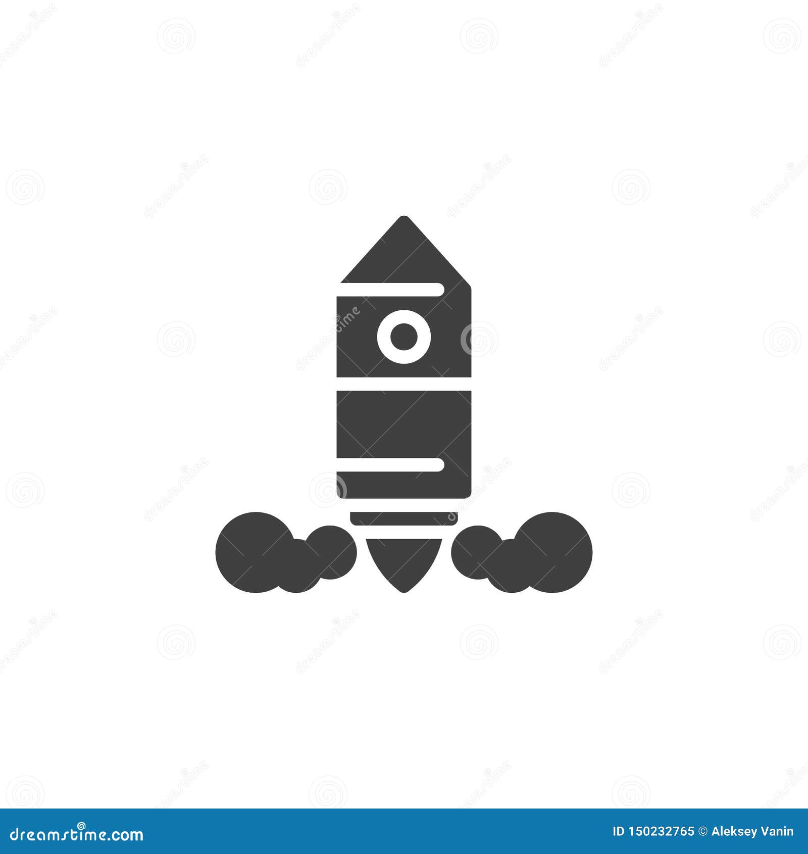 Rocket Ship with Fire Vector Icon Stock Vector - Illustration of ...