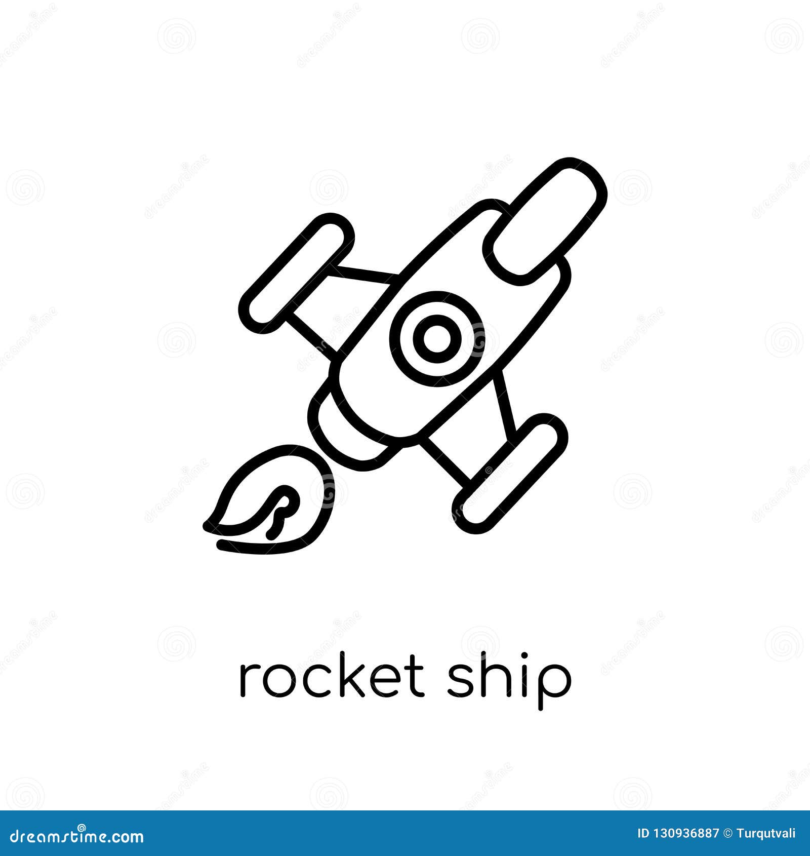 Rocket Ship Icon from Astronomy Collection. Stock Vector - Illustration ...