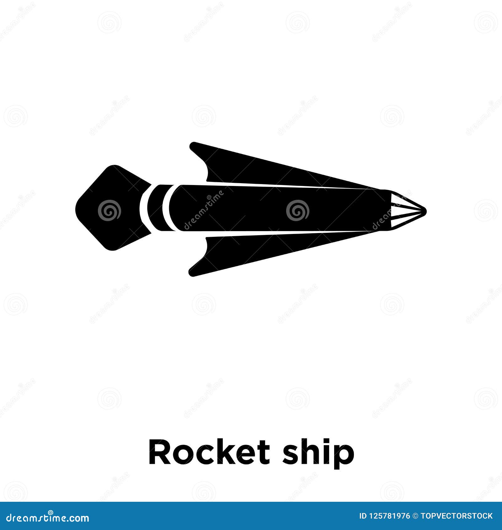 Rocket Ship Icon Vector Isolated on White Background, Logo Concept of ...