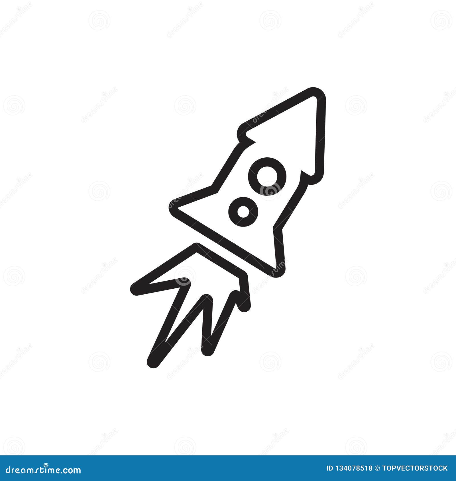 Rocket Ship Icon Vector Isolated on White Background, Rocket Ship Sign ...