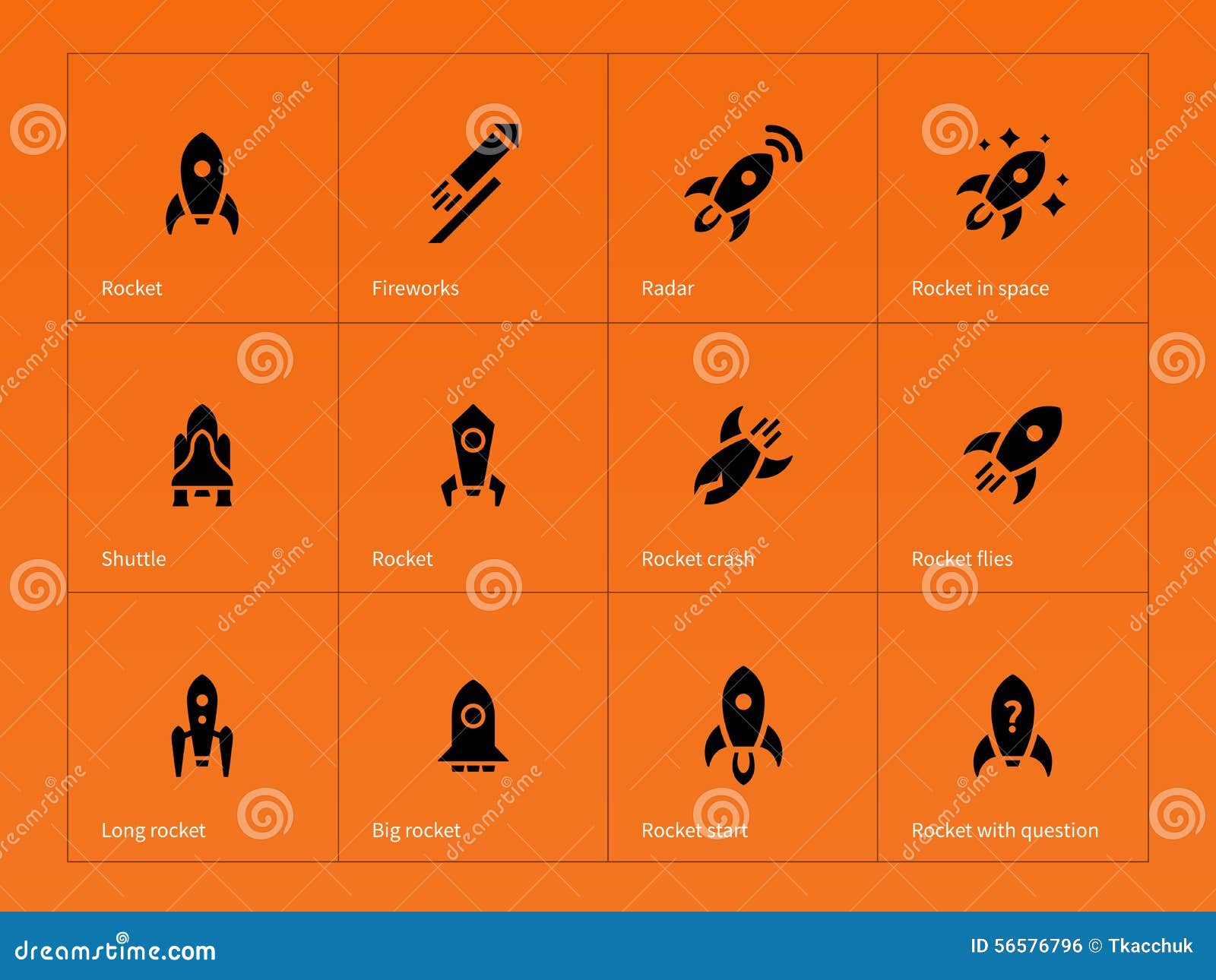 Rocket Ship Icons Orange Background Stock Illustrations – 42 Rocket ...