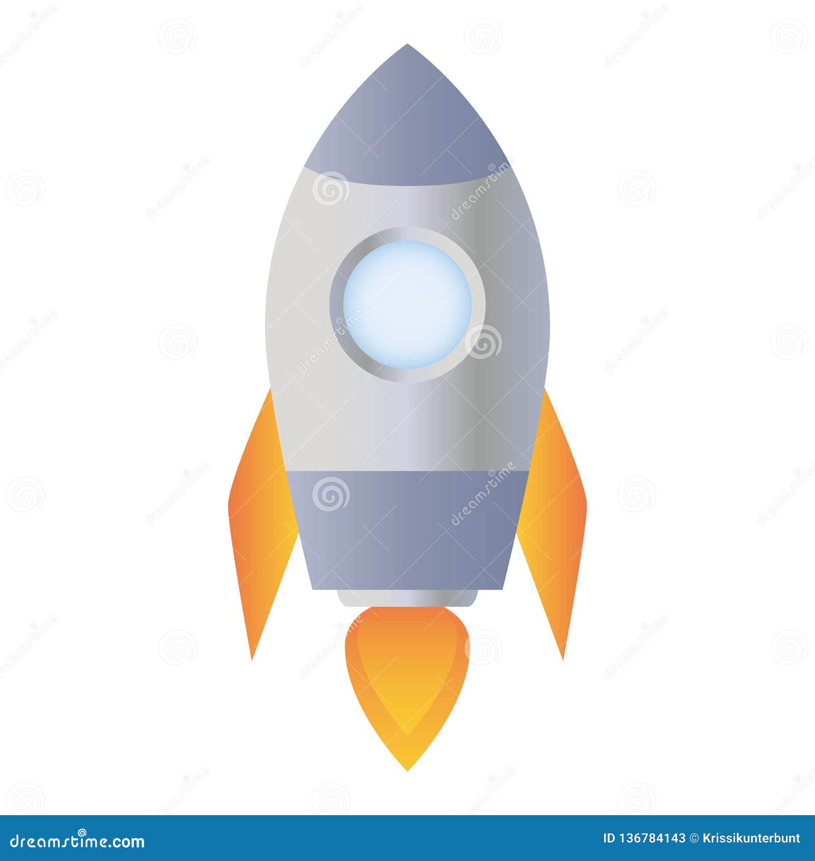 Rocket Ship Isolated on White Background Stock Vector - Illustration of ...