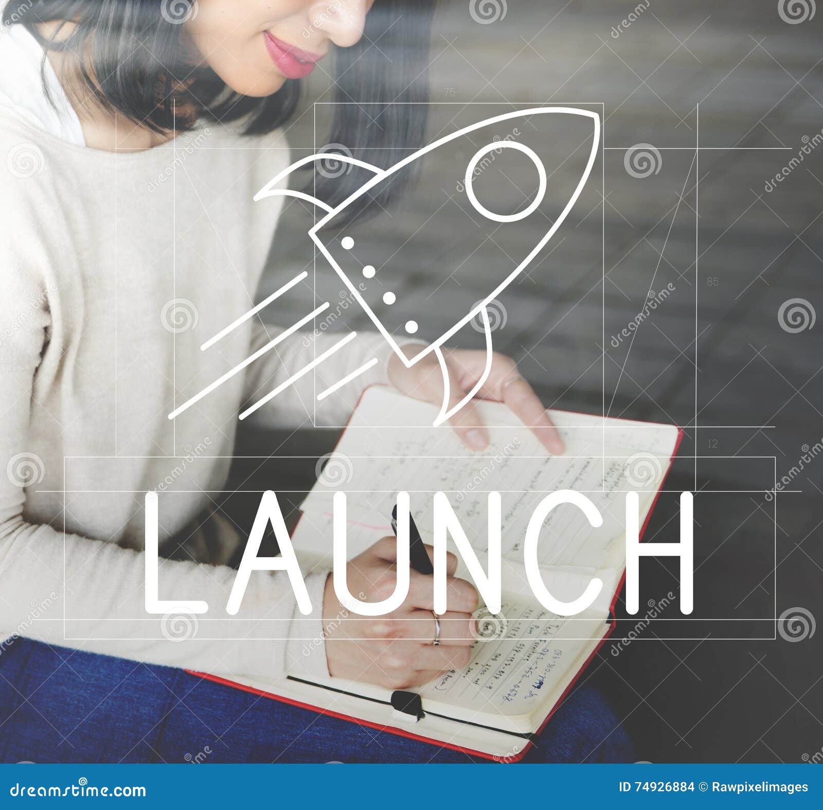 Rocket Ship Launch Graphic Concept Stock Photo - Image of graphics ...