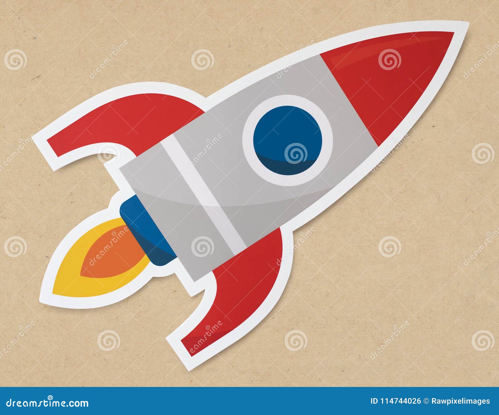 Rocket Ship Launching Symbol Icon Stock Illustration - Illustration of ...