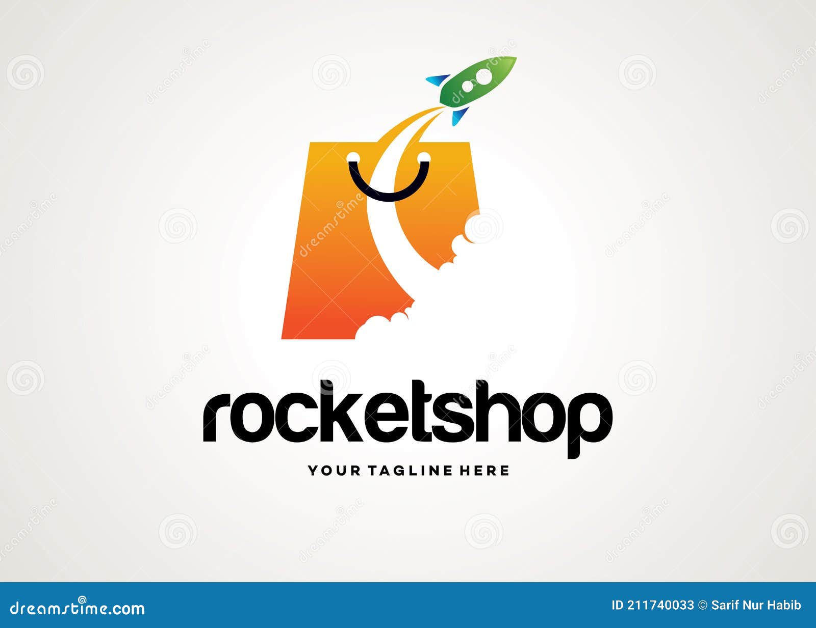 Rocket Shop Logo Template Design Vector Stock Vector - Illustration of ...
