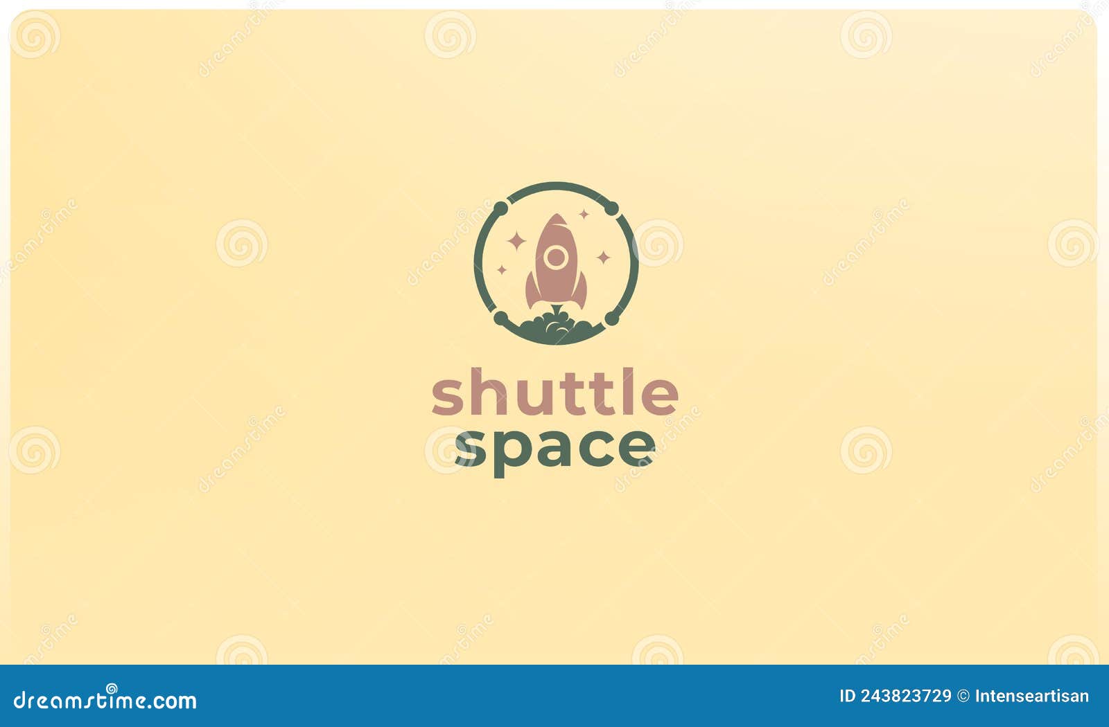 Rocket Shuttle Space Launch Logo Design Concept Illustrations. Stock ...