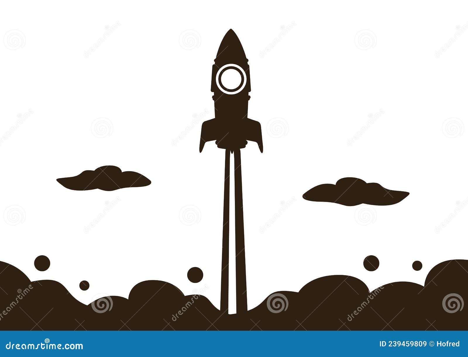 Rocket Silhouette Illustration Astronaut Vehicle Icon. Rocket Launch ...