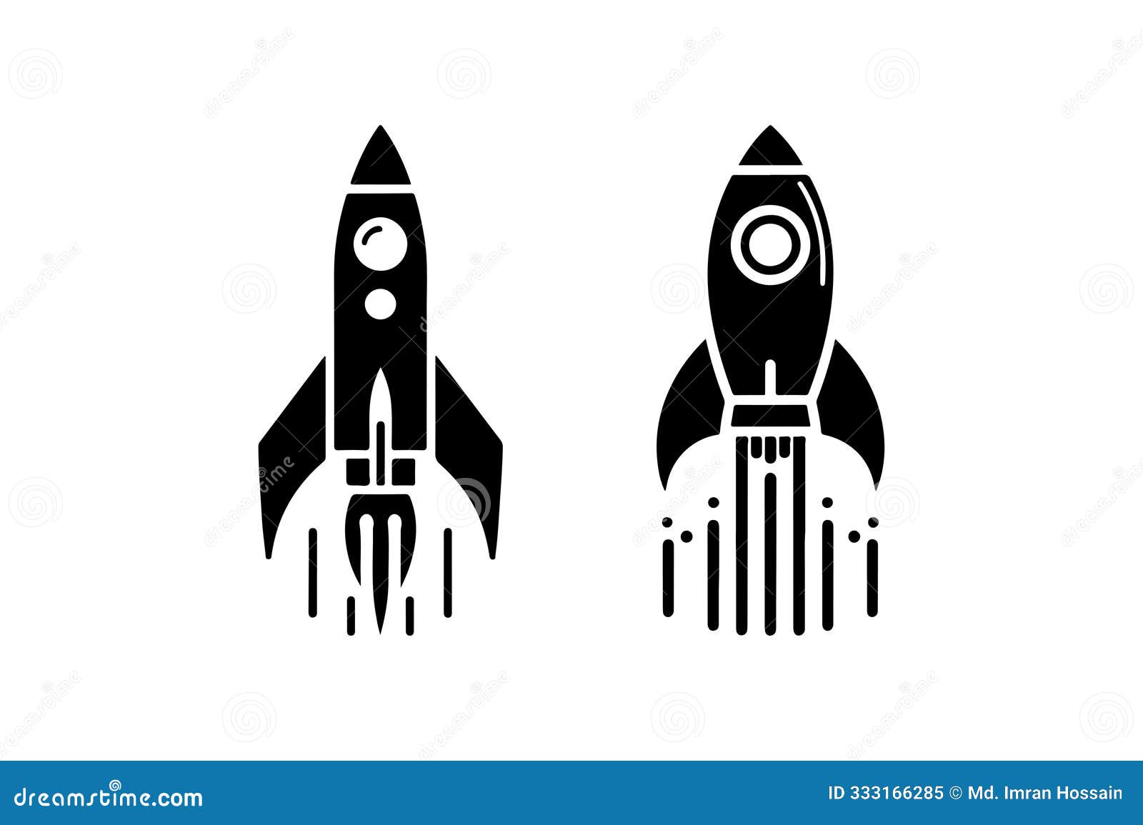 Rocket Silhouette Vector Art Illustration | CartoonDealer.com #333166285