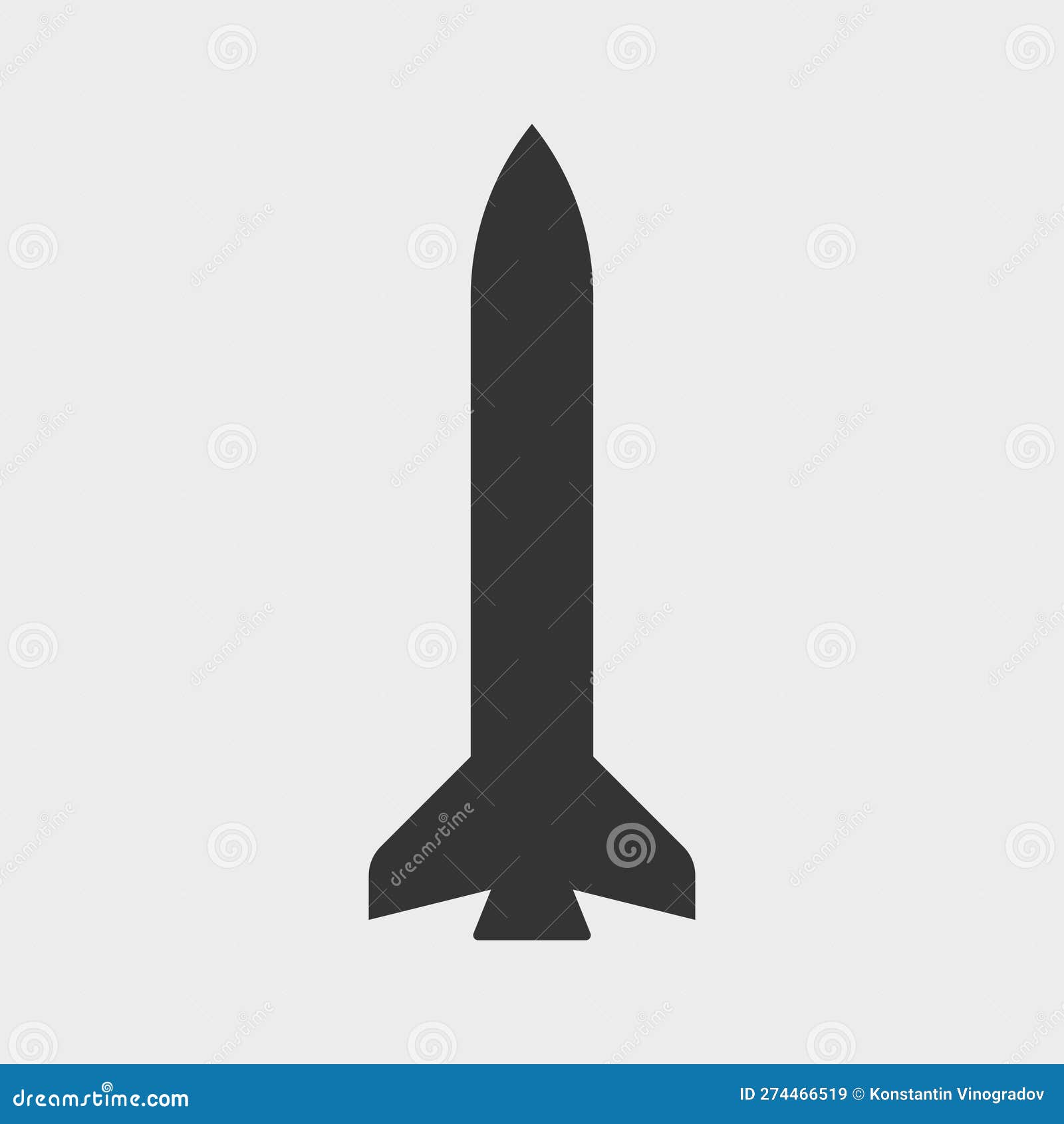 Rocket. Simple Shape Vector Icon Stock Vector - Illustration of flat ...