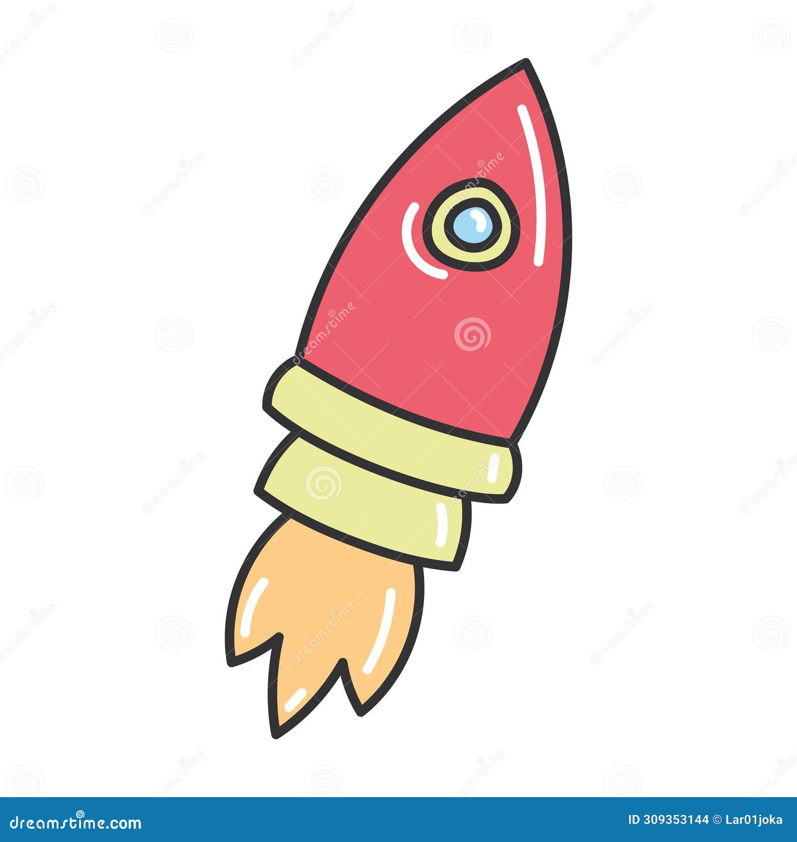 Rocket Sketch Icon Hand Draw Vector Stock Illustration - Illustration ...