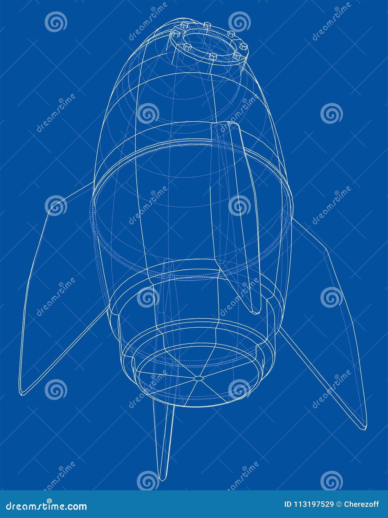 Rocket Sketch Vector Rendering Of 3d Stock Vector Illustration Of Spaceship Drawing 113197529