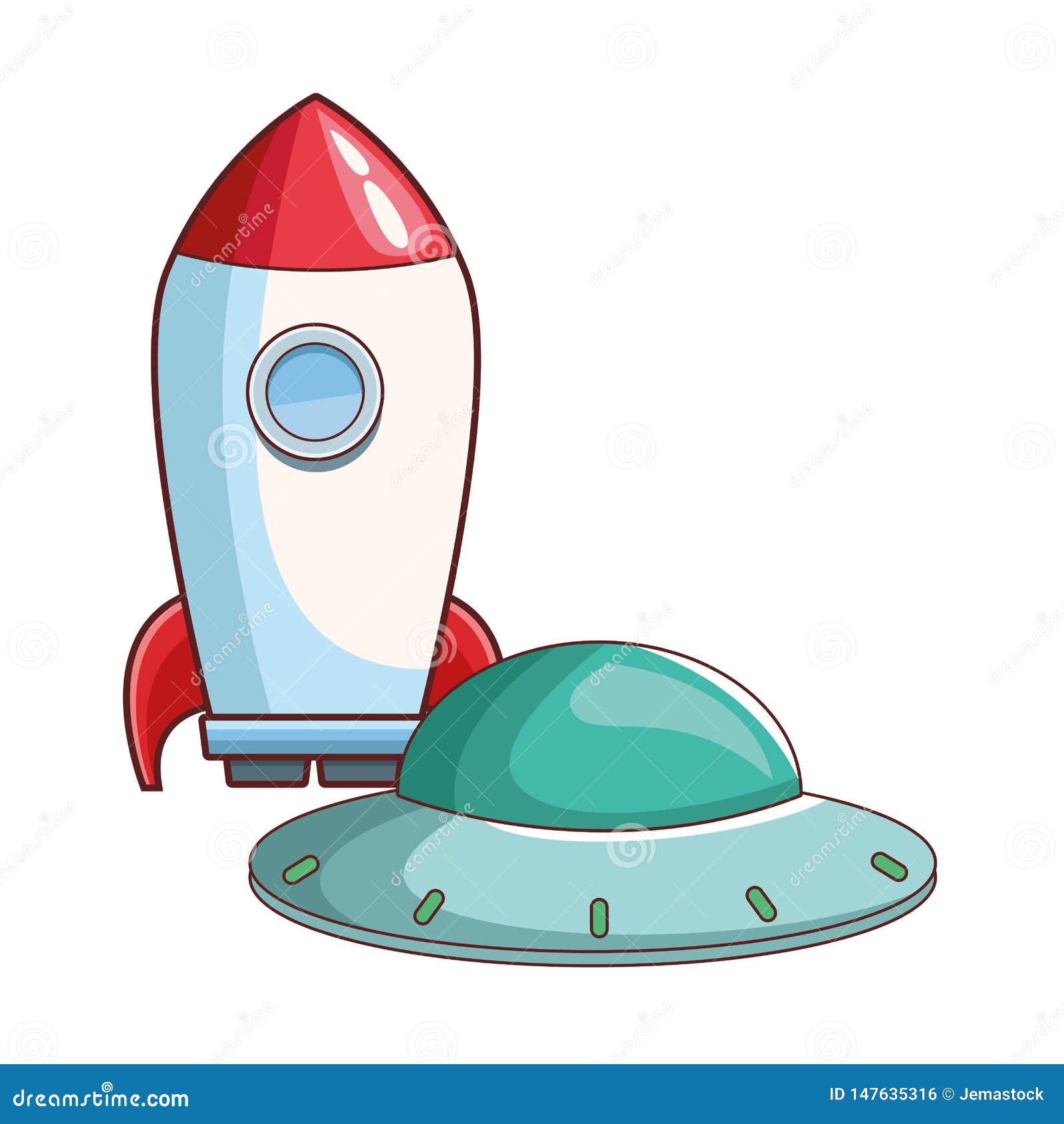 Rocket skyrocket cartoon stock vector. Illustration of creative - 147635316