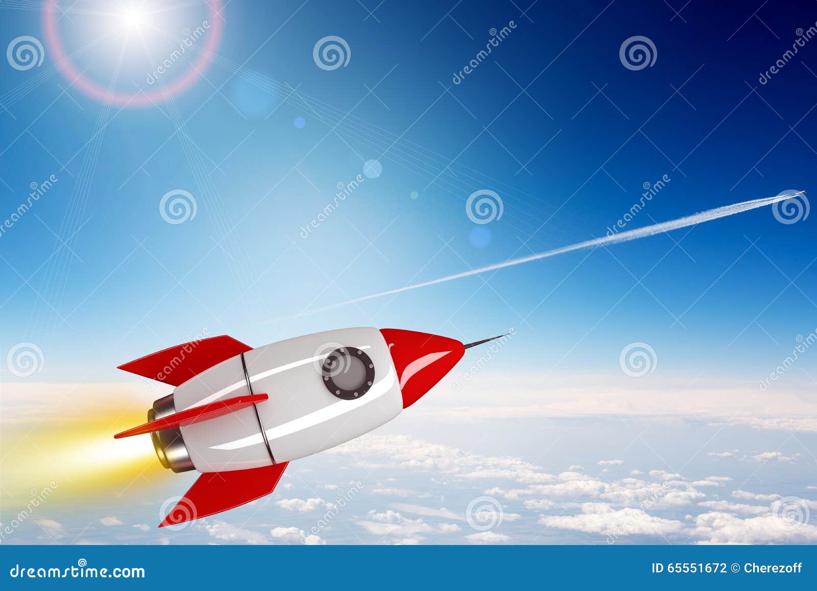 Rocket in space stock photo. Image of spaceship, technology - 65551672