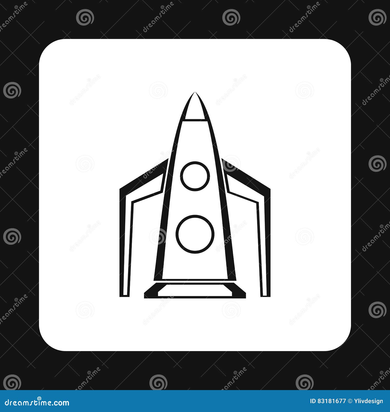 Rocket for Space Flight Icon, Simple Style Stock Vector - Illustration ...