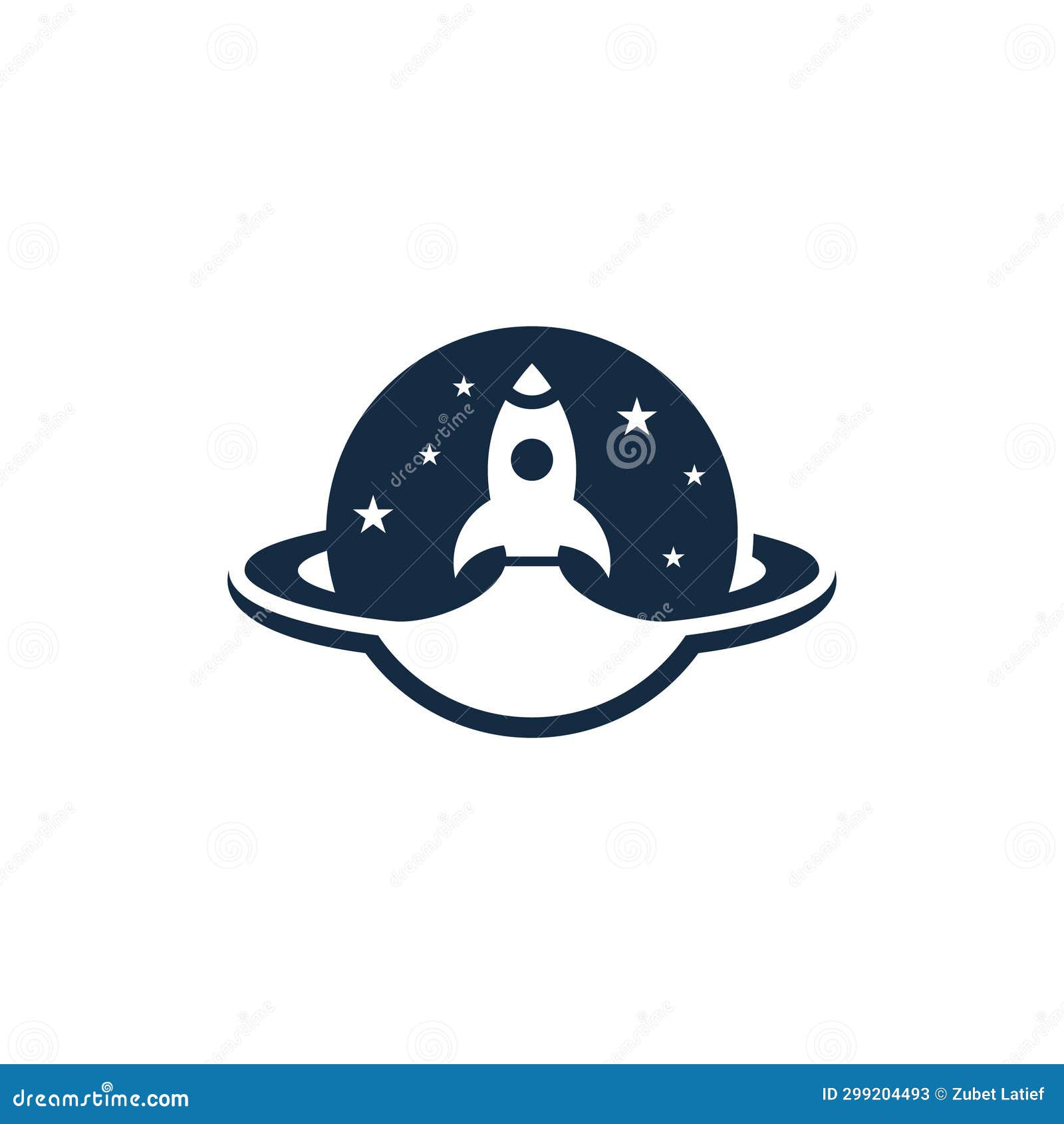 Rocket Space Logo, Planet and Rocket Vector Illustration Template Logo ...