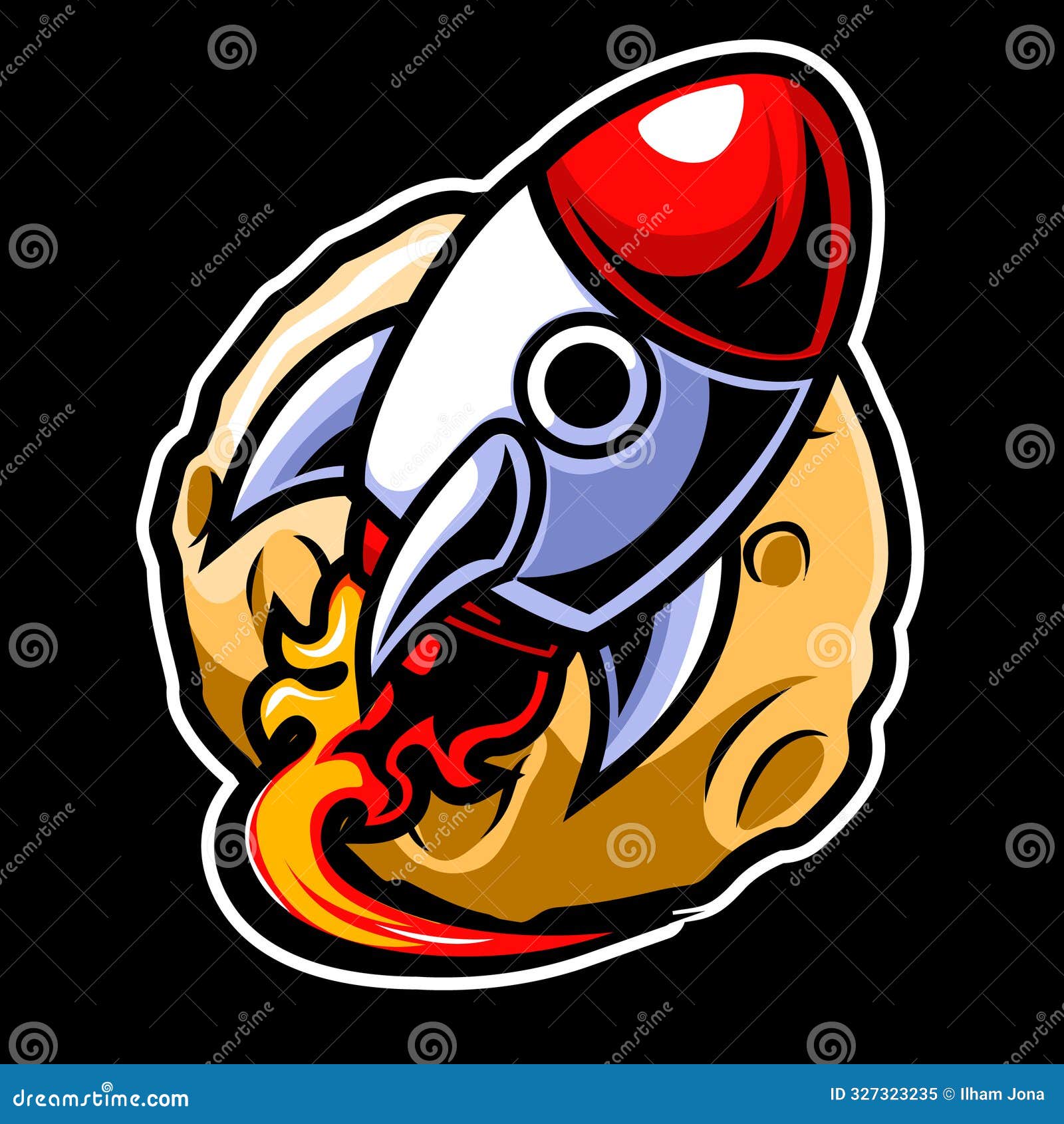 Rocket Space Mascot Logo Design Stock Vector - Illustration of future ...