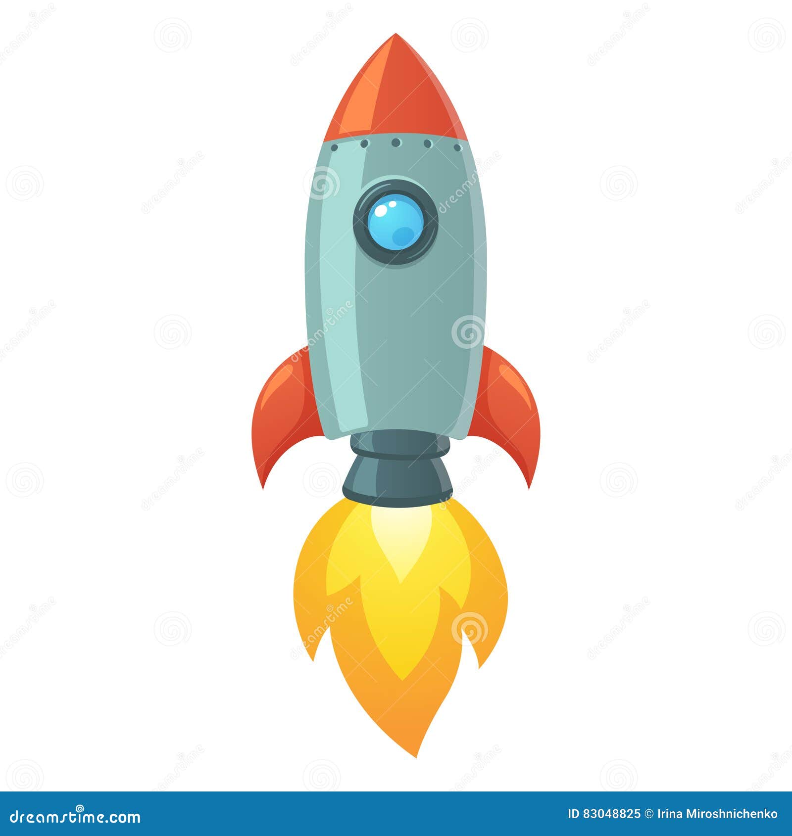 Rocket space ship stock vector. Illustration of flying - 83048825