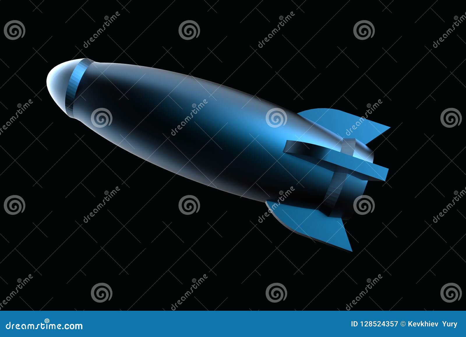 Rocket Space Ship 3D Rendering Stock Illustration - Illustration of ...