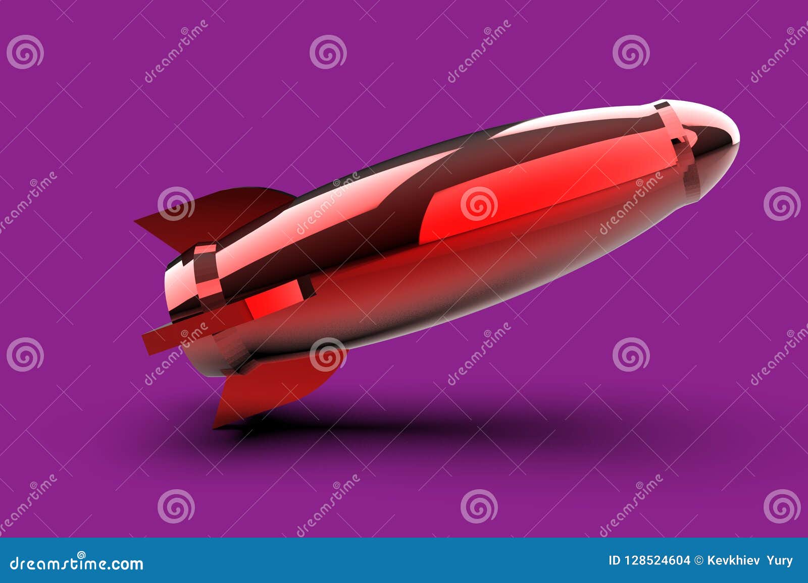 Rocket Space Ship 3D Rendering Stock Illustration - Illustration of ...