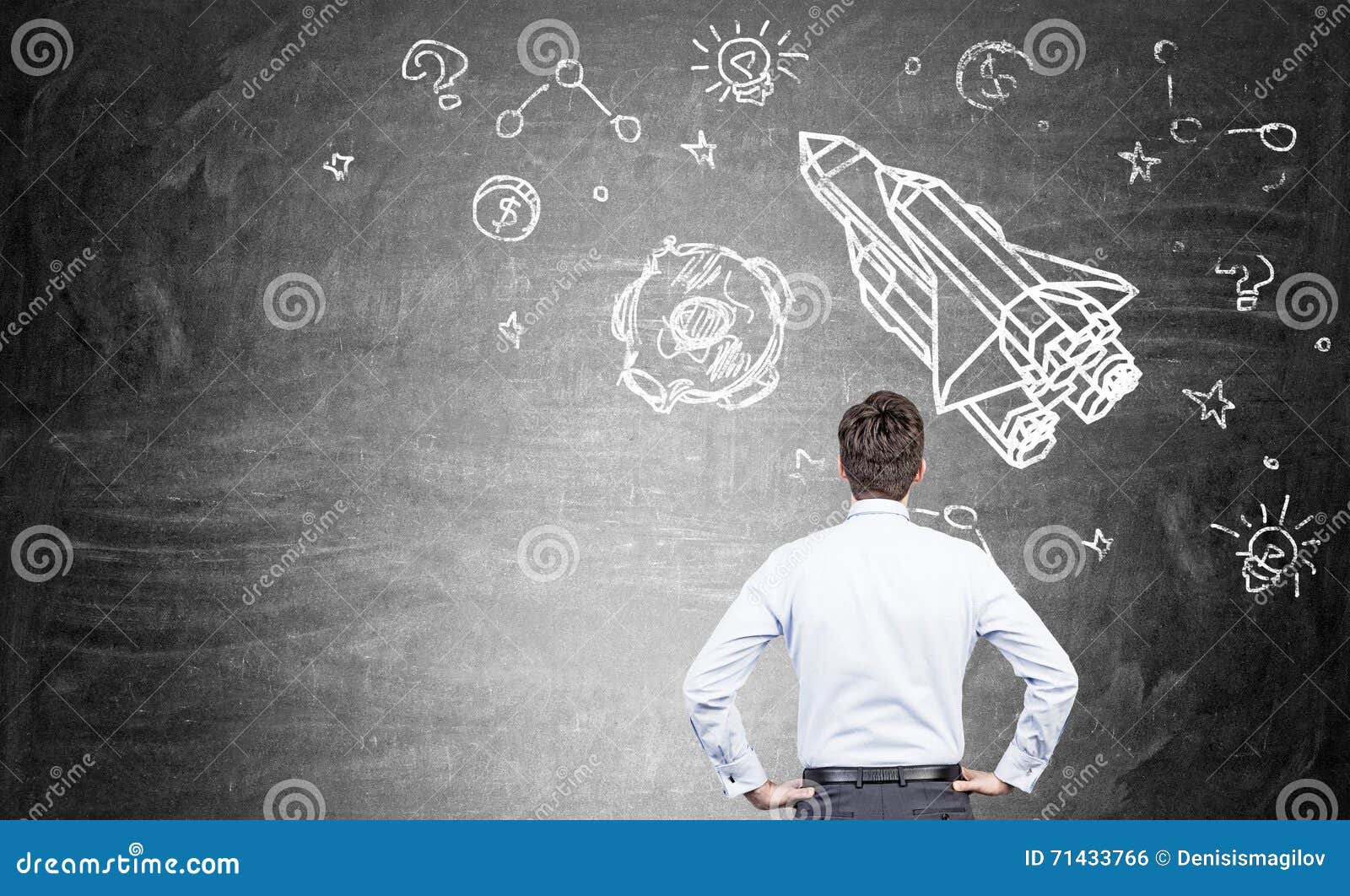 Rocket in space startup stock photo. Image of abstract - 71433766