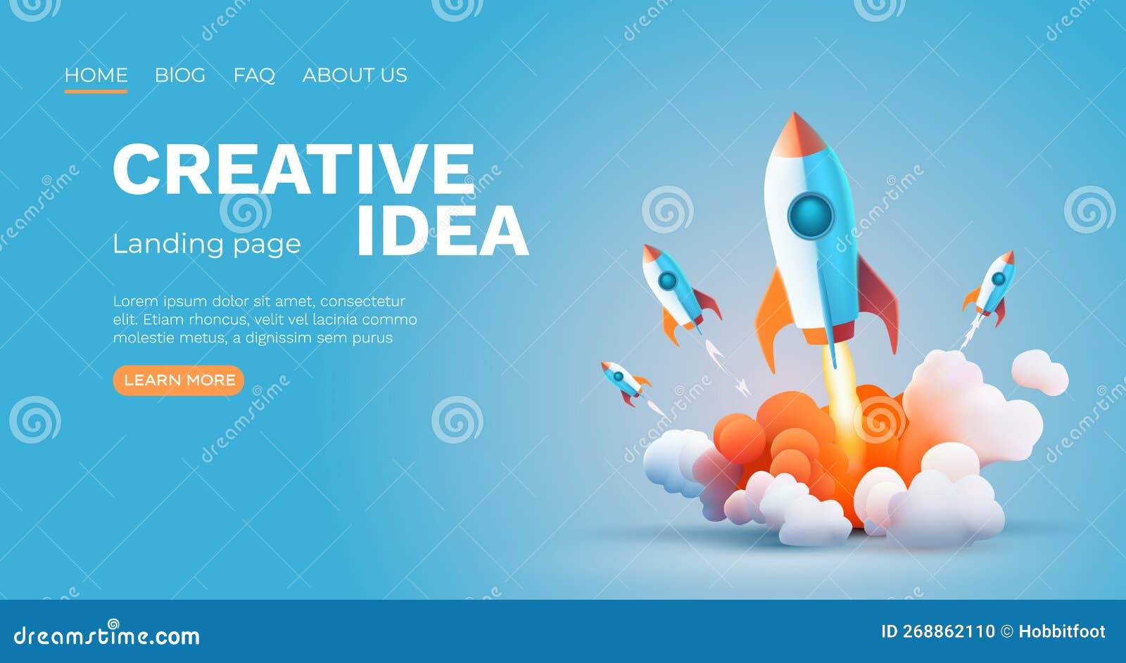 Rocket Space Startup, Creative Idea Cover, Landing Page Web Site ... Rocket Space Startup, Creative Idea Cover, Landing Page Web Site ...
