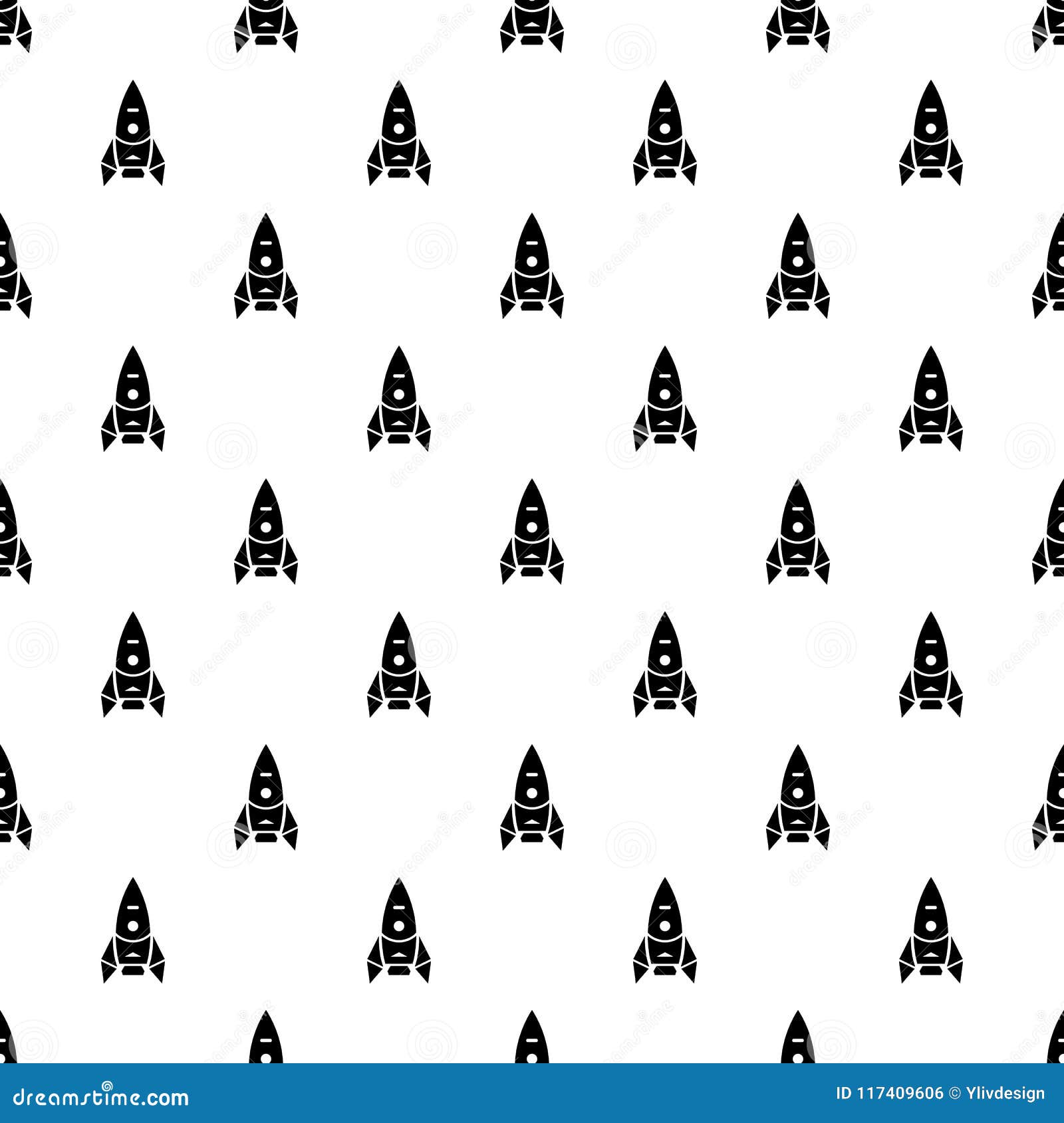 Rocket Spacecraft Pattern Vector Seamless Stock Vector - Illustration ...