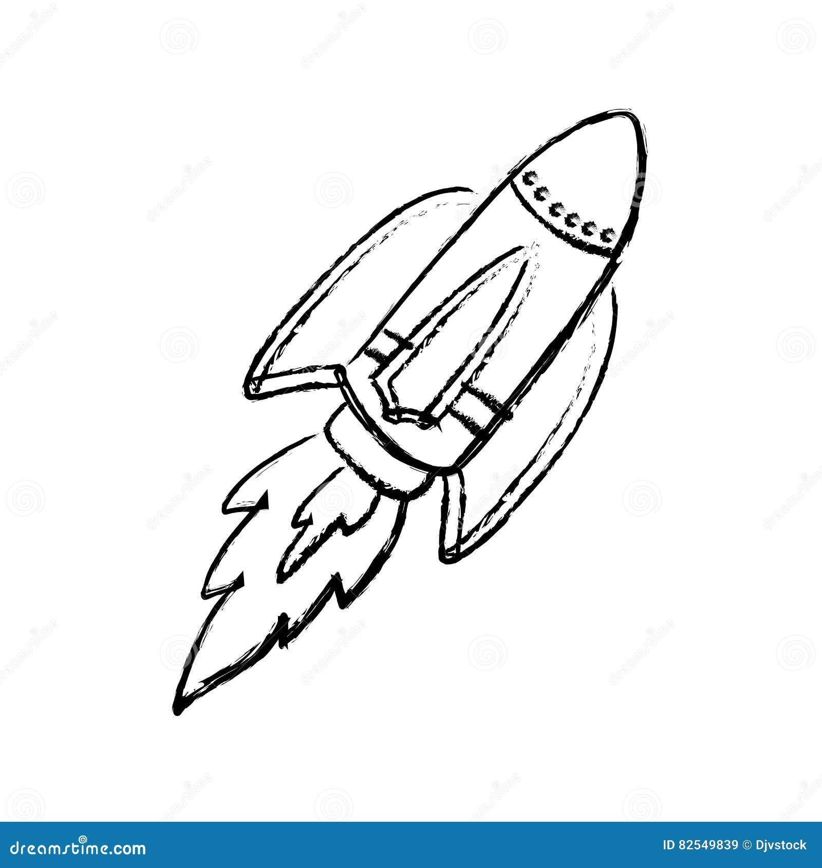 Rocket spaceship draw stock illustration. Illustration of cartoon ...