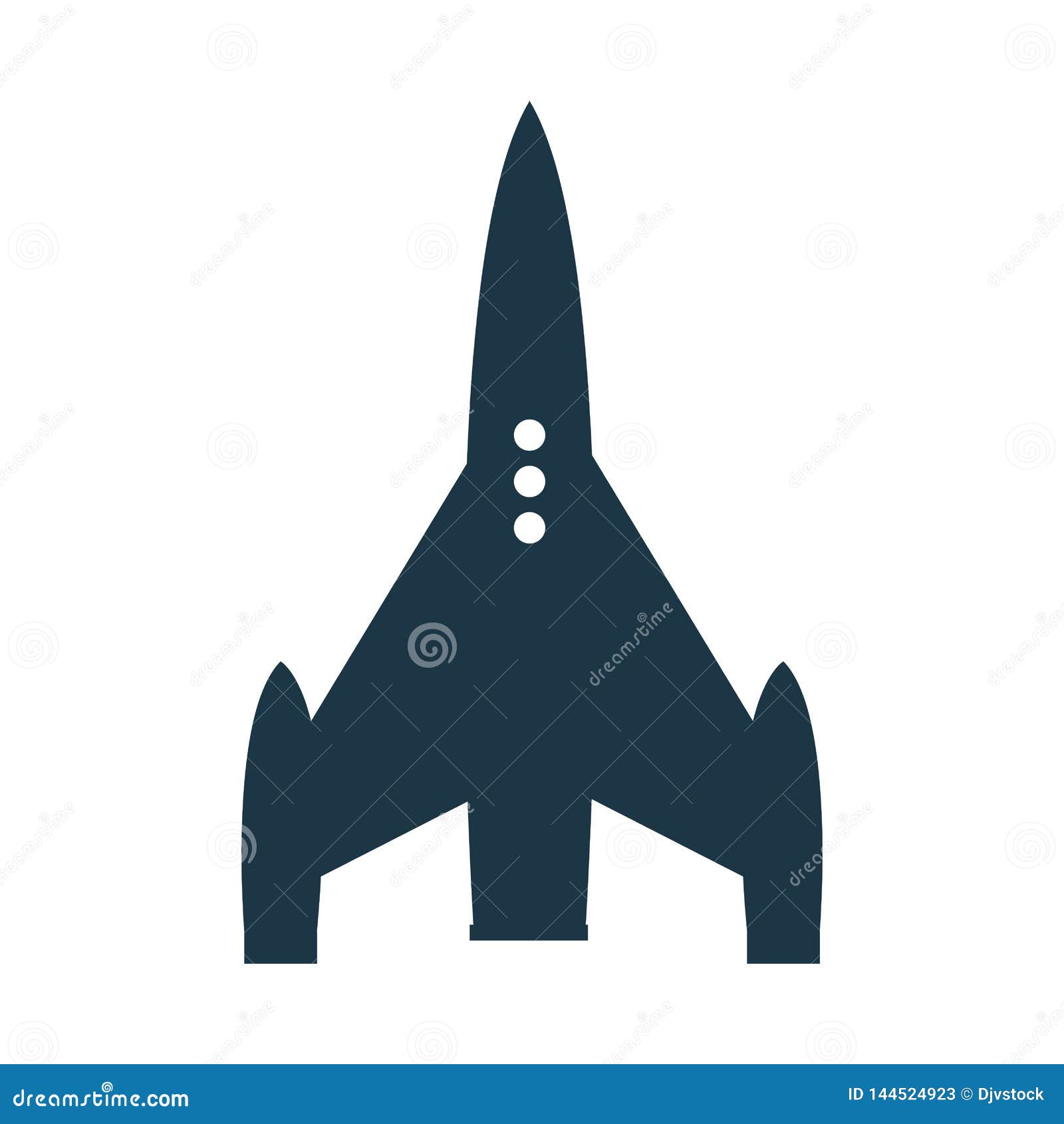 Rocket Spaceship Silhouette Stock Illustration - Illustration of cosmos ...