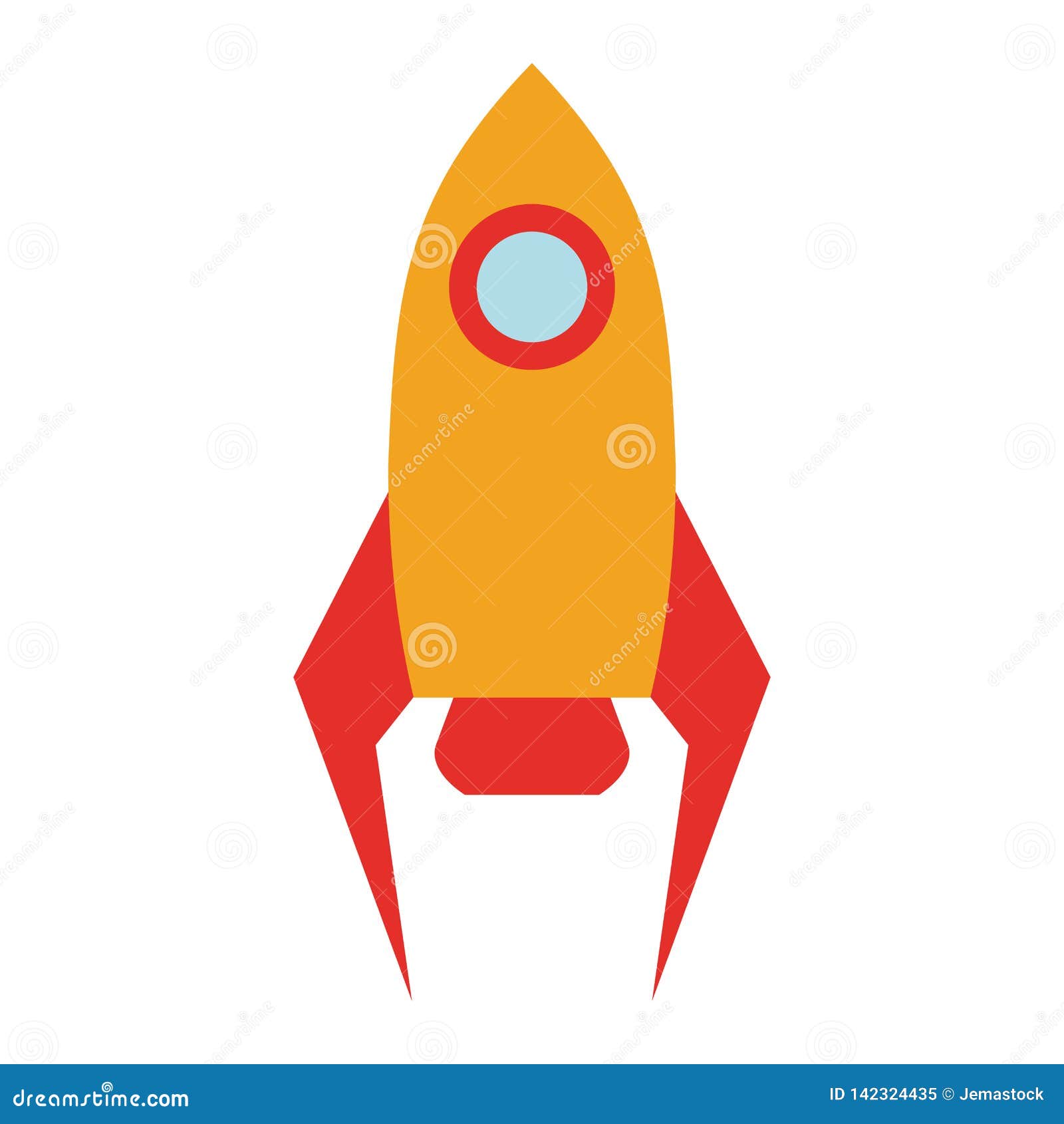 Rocket Spaceship Symbol Isolated Stock Vector - Illustration of ...