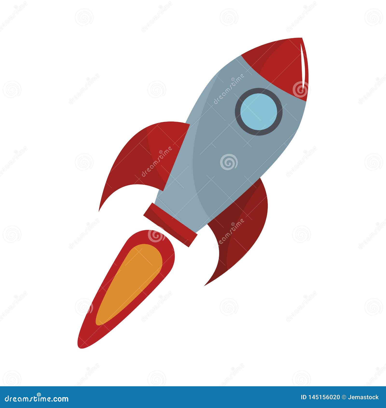Rocket Spaceship Symbol Isolated Stock Vector - Illustration of ship ...