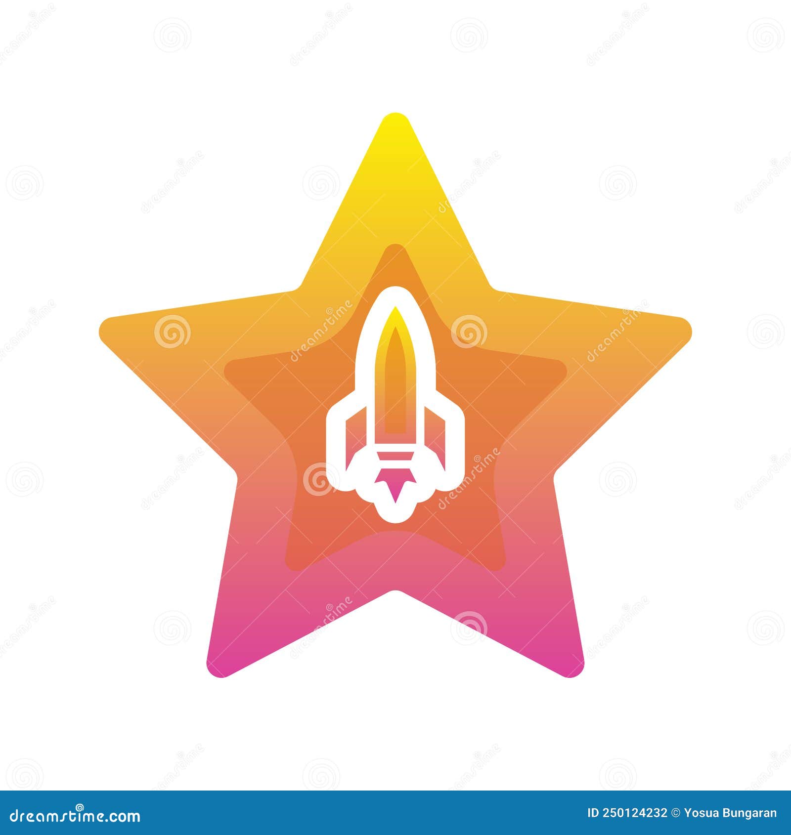 Rocket Star Logo Gradient Design Template Icon Element Stock ...