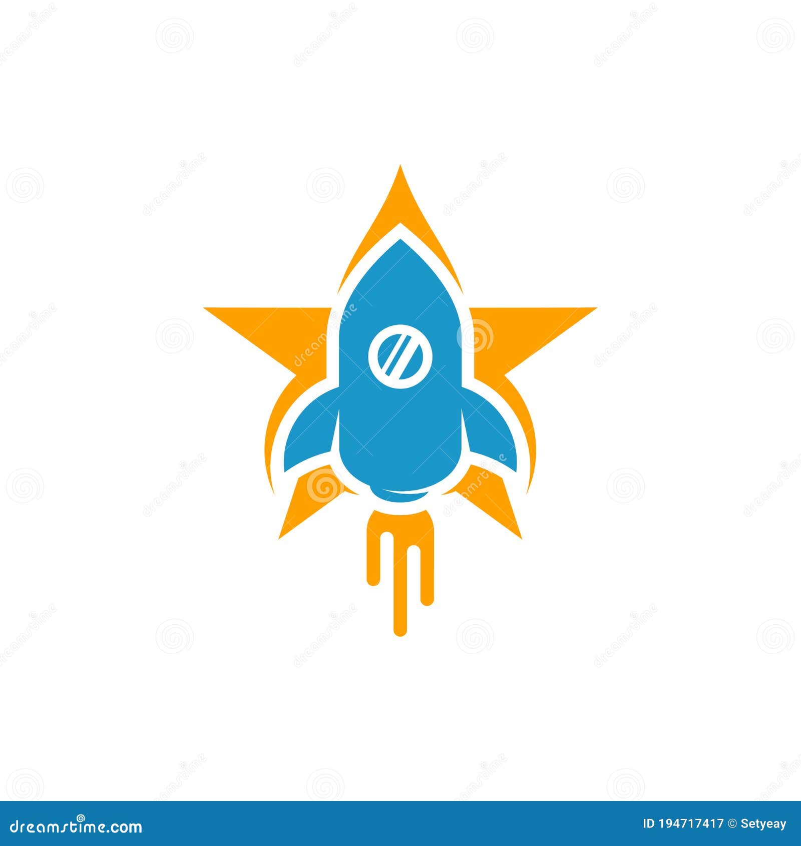 Rocket Star Logo Icon Vector Template, Creative Design, Symbol Stock ...