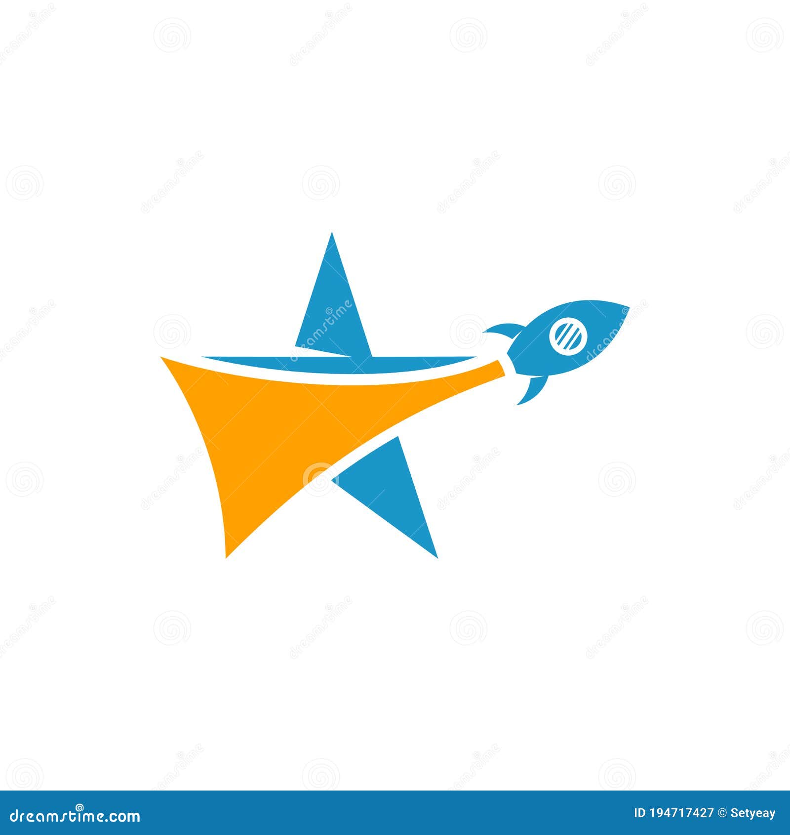 Rocket Star Logo Icon Vector Template, Creative Design, Symbol Stock ...