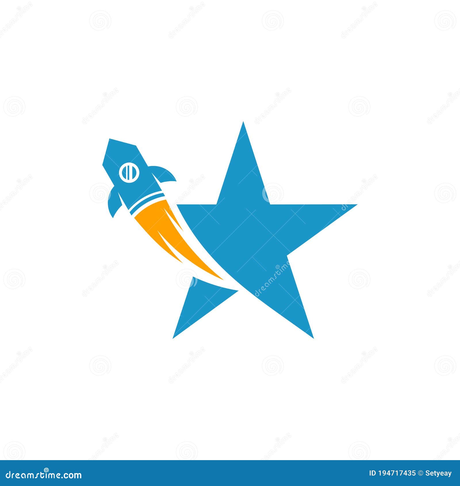Rocket Star Logo Icon Vector Template, Creative Design, Symbol Stock ...