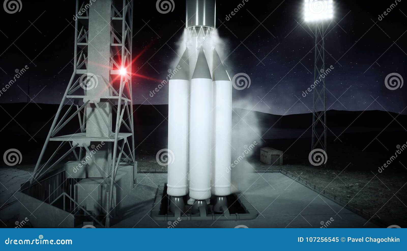 Rocket before the Start Animation. Space Launch System. Realistic 4k ...
