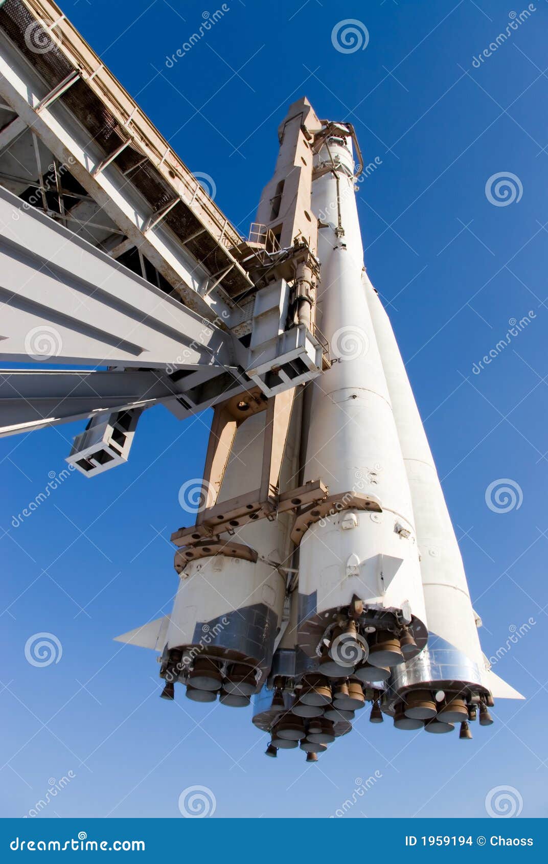 Rocket on start platform stock photo. Image of contemporary - 1959194