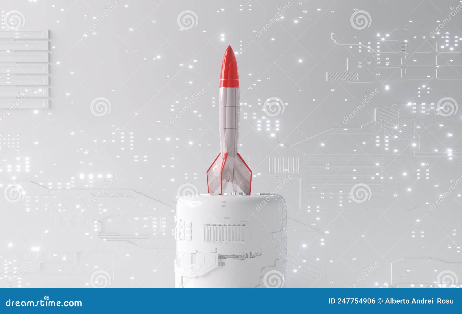 Rocket start up concept stock illustration. Illustration of light ...