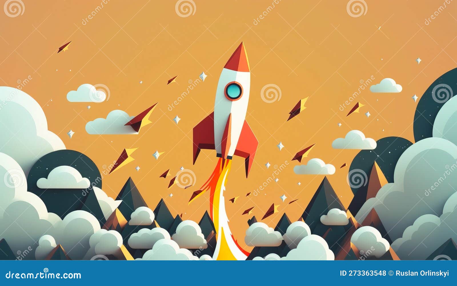 Rocket Start Up - the Graphic Design of the Rocketship is Sleek and ...