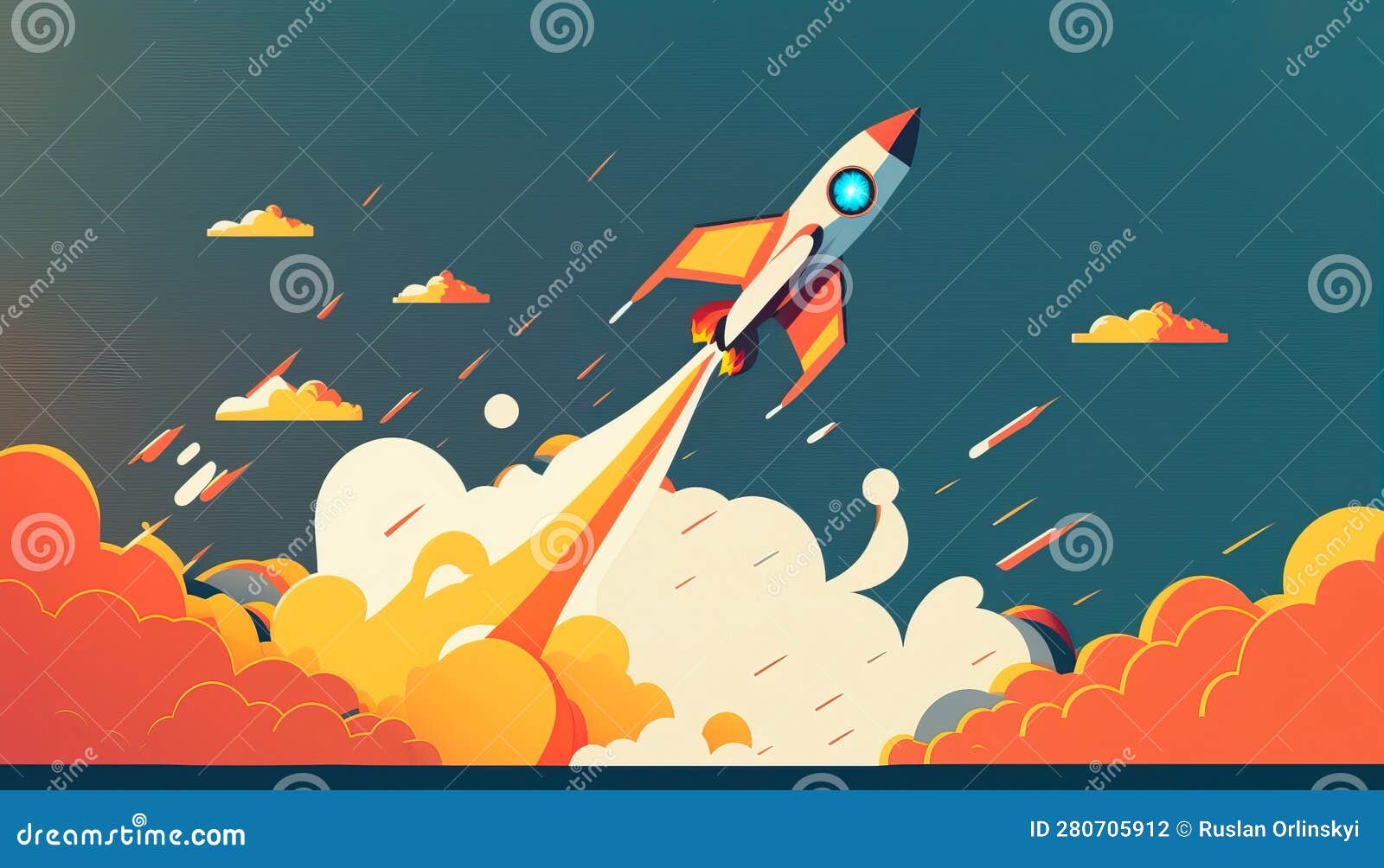 Rocket Start Up - the Graphic Design of the Rocketship is Sleek and ...