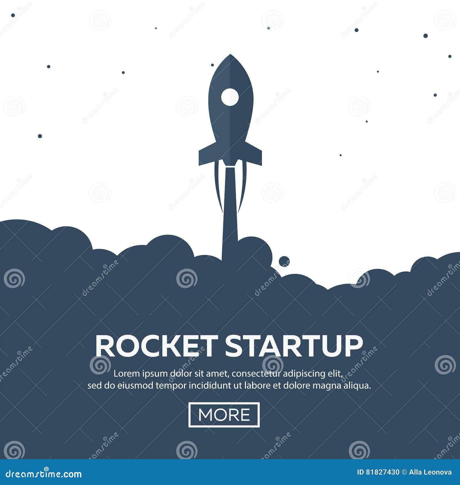 Rocket Startup. Business. Rocket Ship in a Flat Style.Vector ...