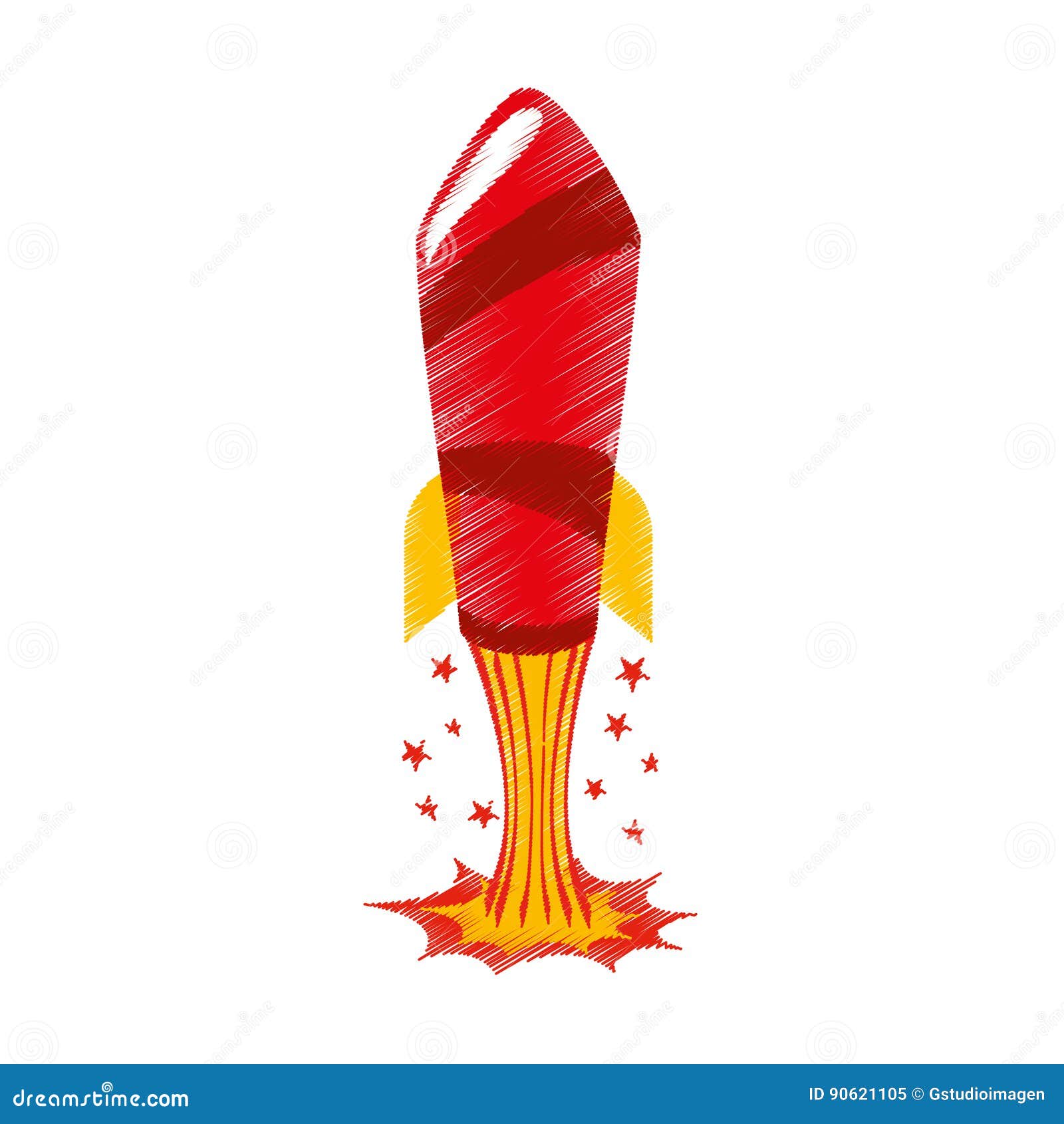 Rocket startup pop art stock vector. Illustration of progress - 90621105