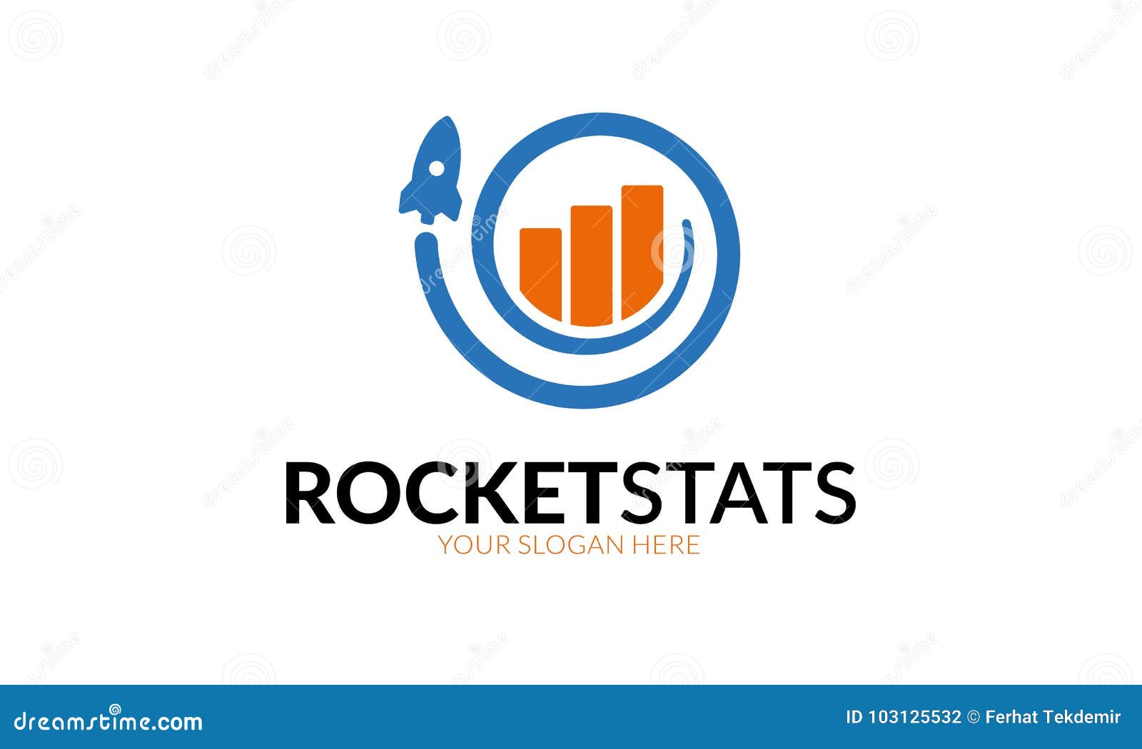 Rocket Stats Logo Template ilustración del vector. Ilustración de éxito ...