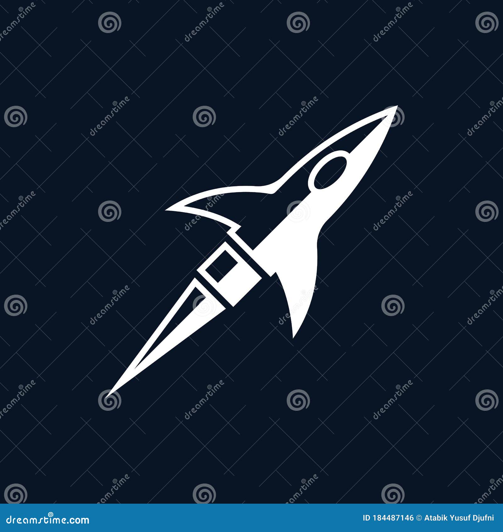 Rocket symbol illustration stock vector. Illustration of space - 184487146