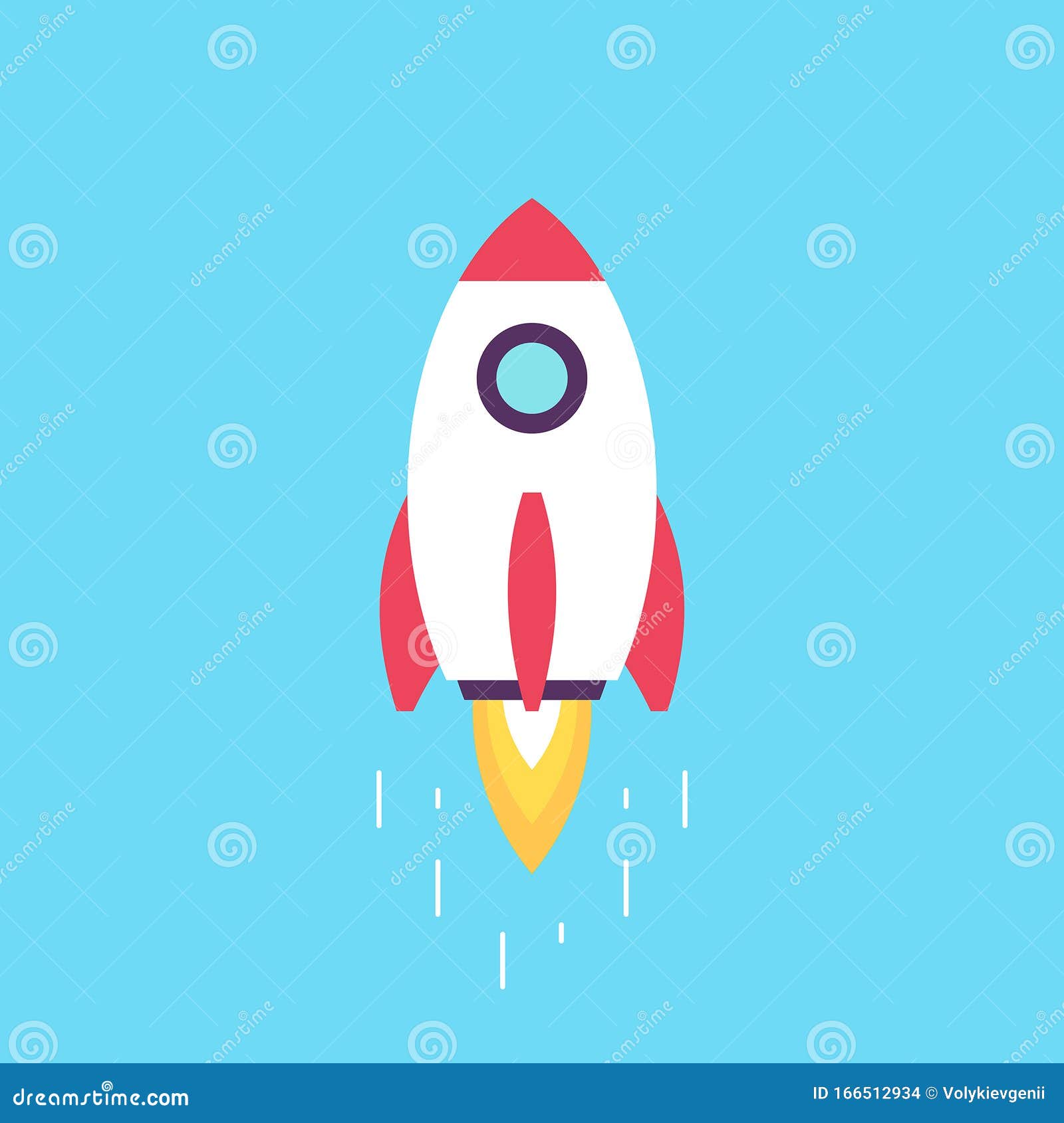 Rocket-Symbol vektor abbildung. Illustration von wissenschaft - 166512934