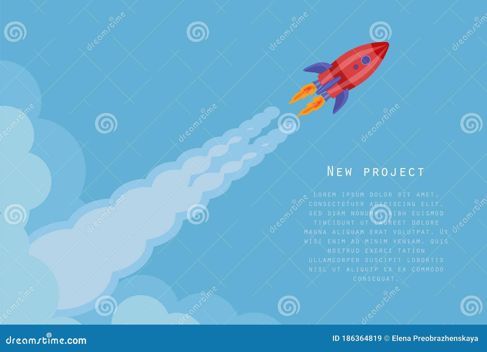 The Rocket Takes Off. the Concept of a Quick Start in Business. New ...